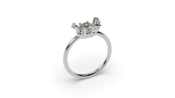 Chicken Ring Chicken Engagement Ring White Gold Rooster | Etsy