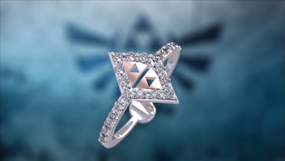 Zelda Wedding Band Zelda Engagement Ring Triforce Inspired | Etsy