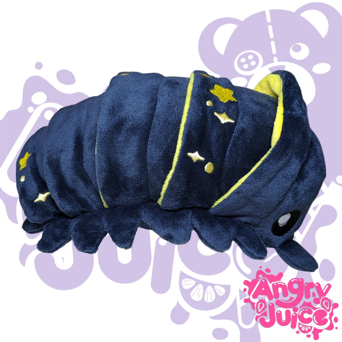 Starry Night Roly Poly Pillbug Plush Plushie Stuffed Animal Minky ...