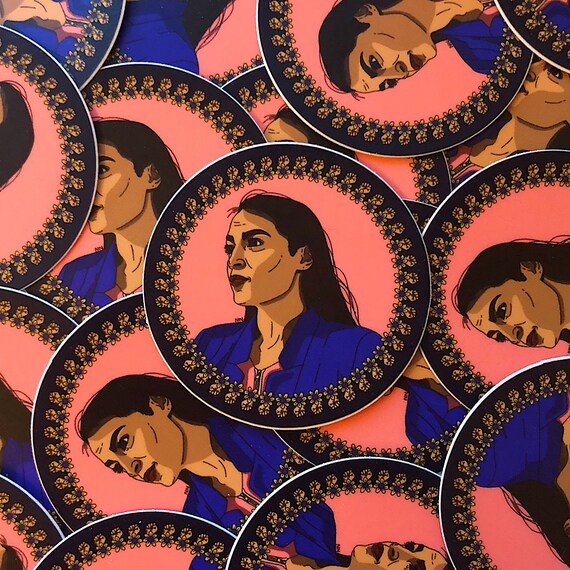 Alexandria Ocasio Cortez sticker AOC Sticker Alexandria | Etsy