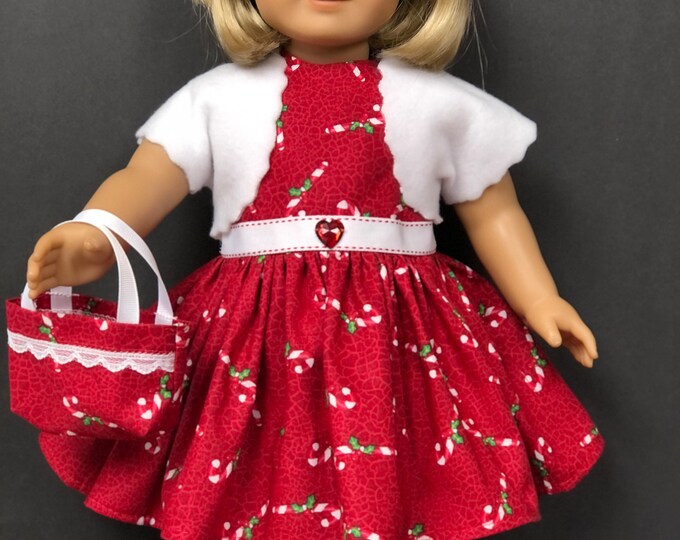 18” Doll Red Christmas Dress Set Made to Fit American Girl Dolls :red ...