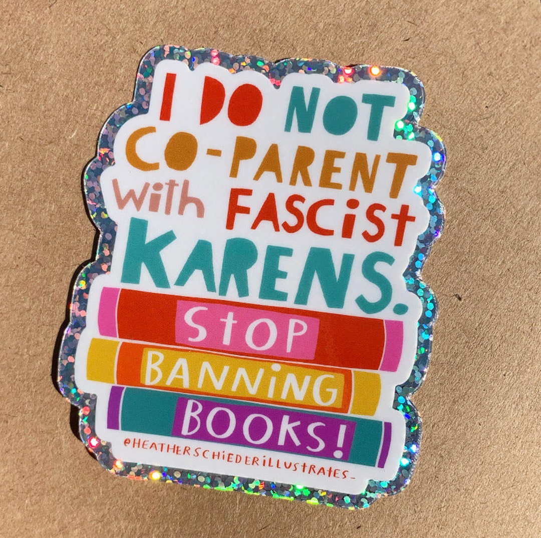 Stop Banning Books Vinyl Glitter Sticker - Etsy