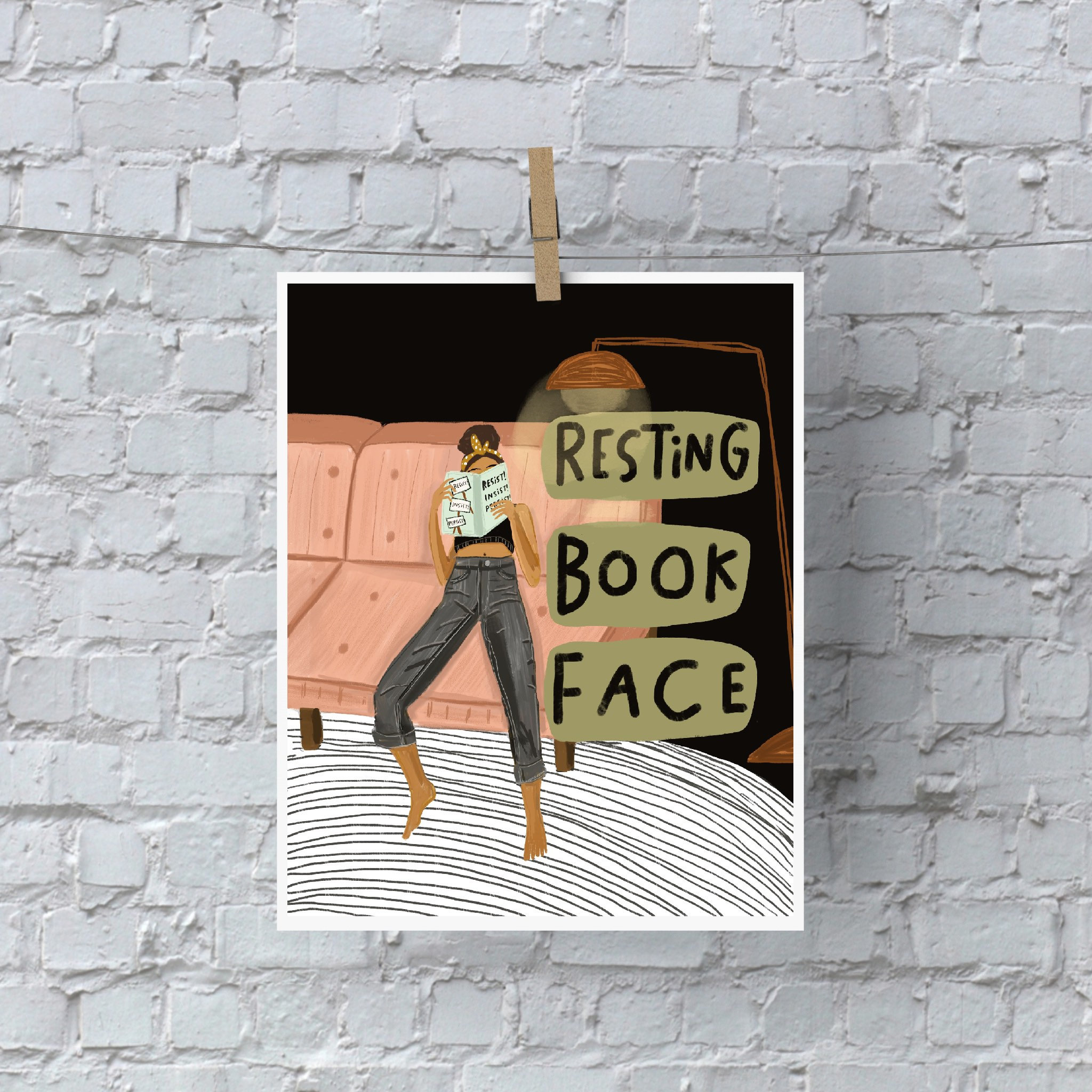 Resting Book Face / Rbf Print - Etsy