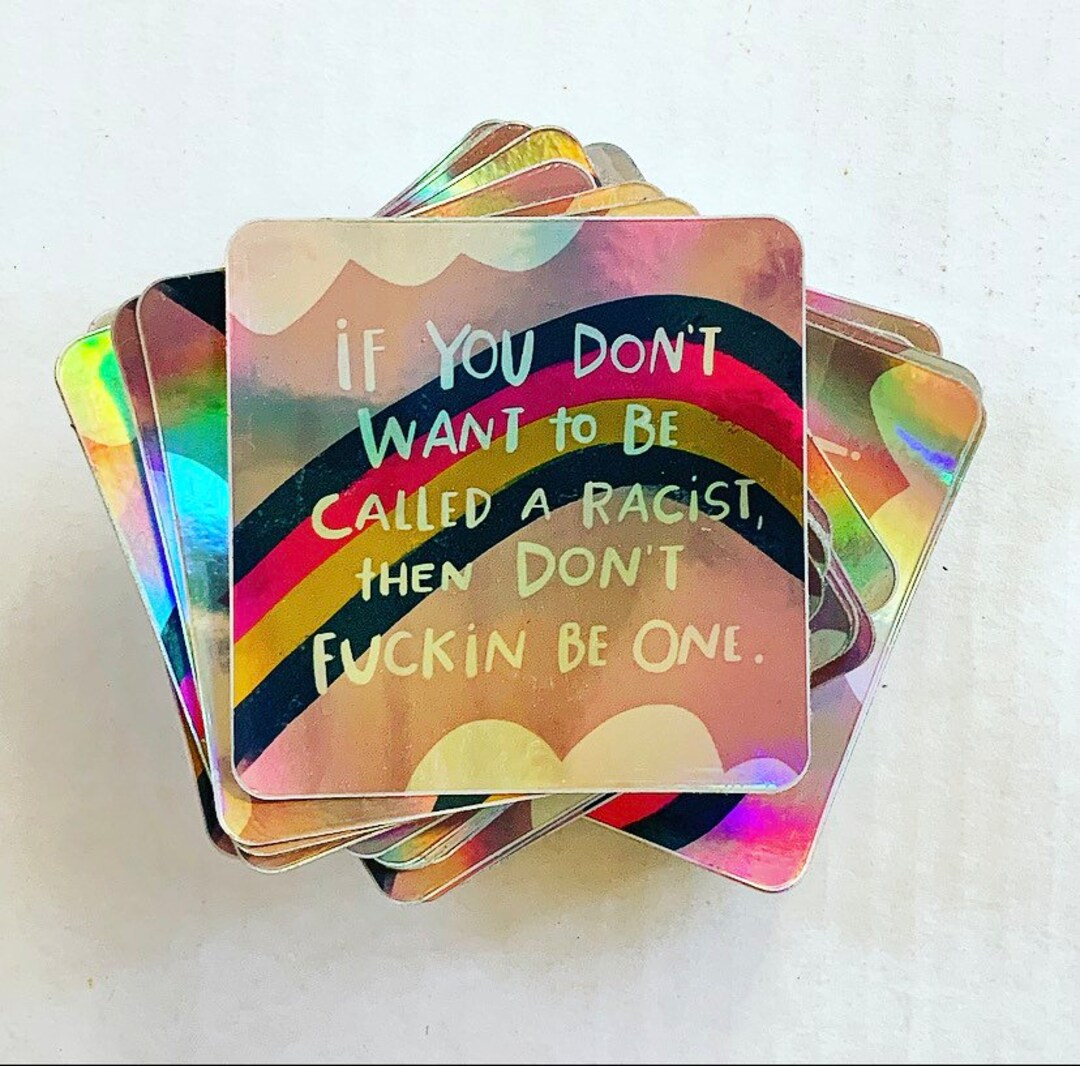 Anti Racist Sticker - Etsy