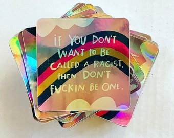 Anti-racist Bumper Sticker / Decal or Magnet, 9.25-by-2 Inches - Etsy