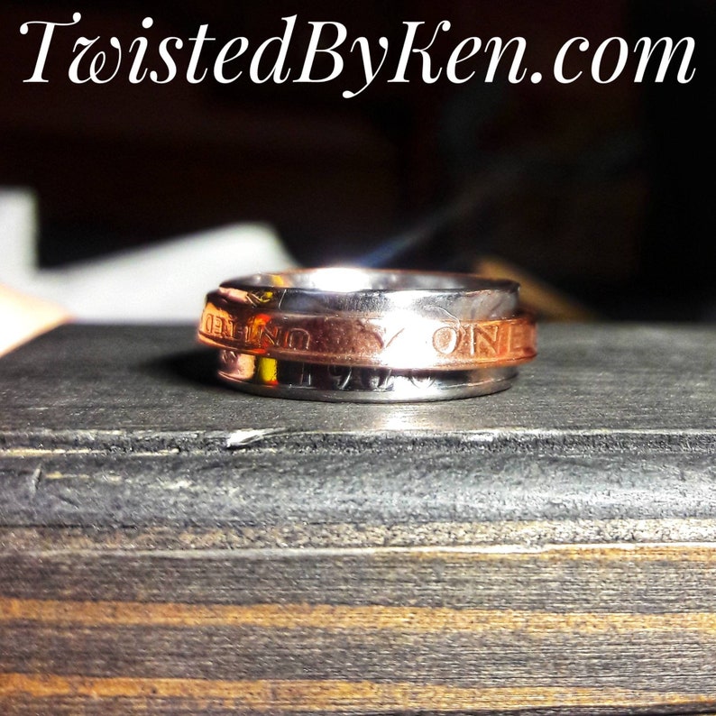 Quarter Penny, Spinner / Fidget Ring, Made to Order to Size, Free ...