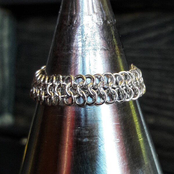 Chain Maille Ring - Etsy