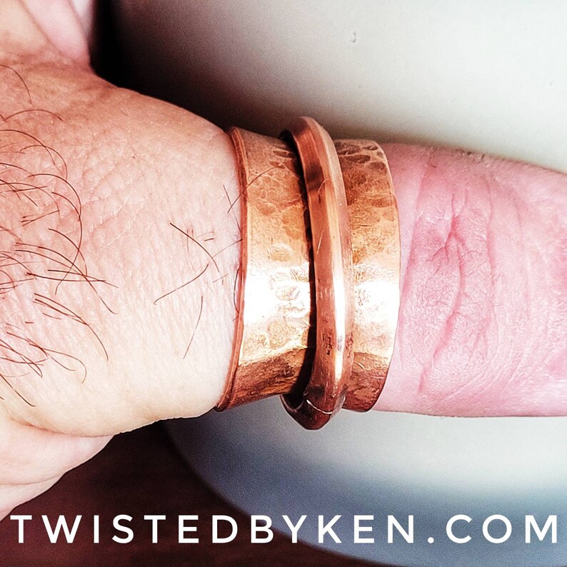 Flaired, Ball Peen Hammered, Copper Spinner Ring, Handmade From ...