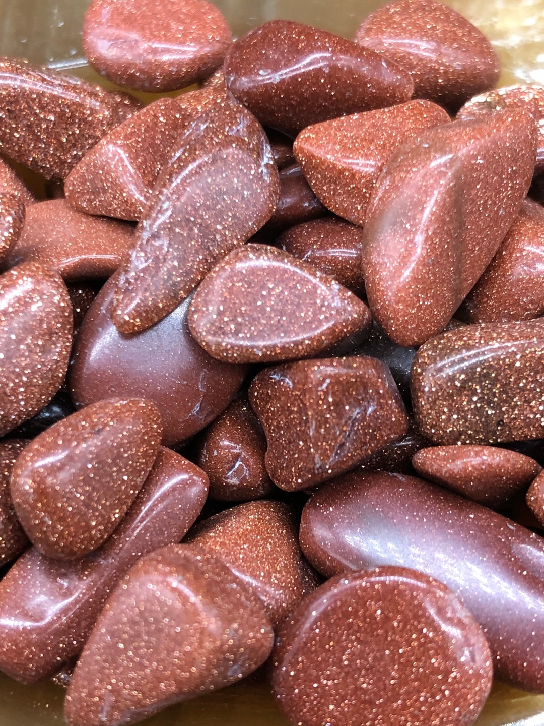 Goldstone Gold Sandstone Chips - Etsy