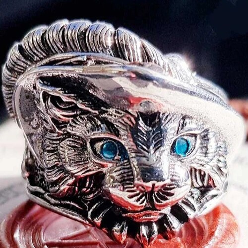 Abyssinian Cat Ring Sterling Silver Handmade - Etsy