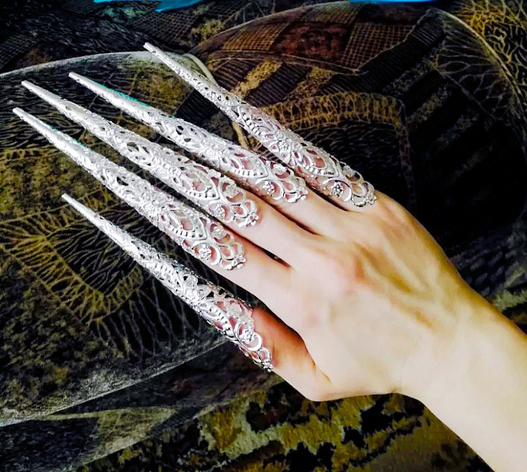 Set 5 Articulated Finger Armor Rings, Set of Claws, Finger Armor ...