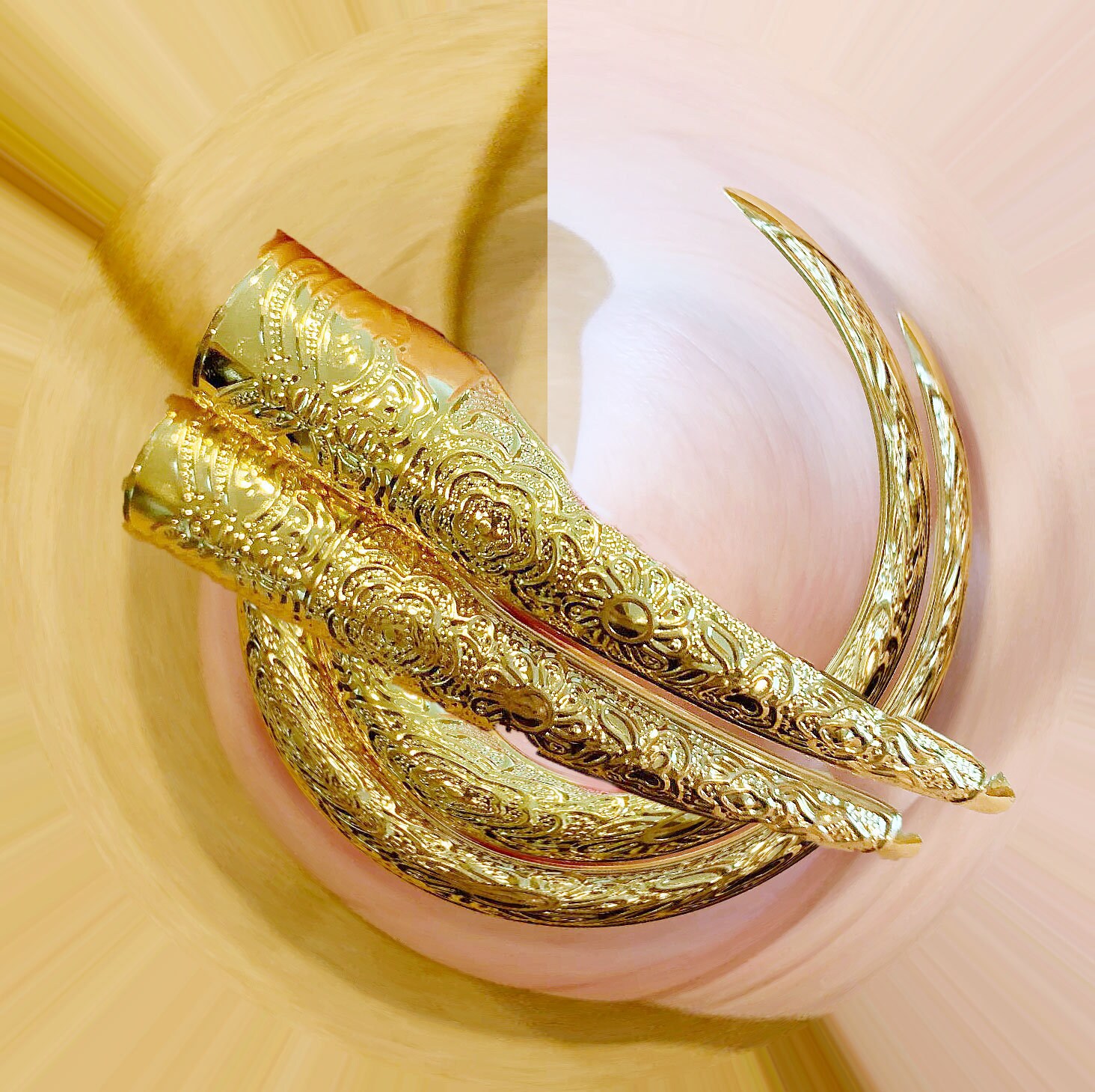 Set of 5 Articulated Finger Armor Rings - Etsy