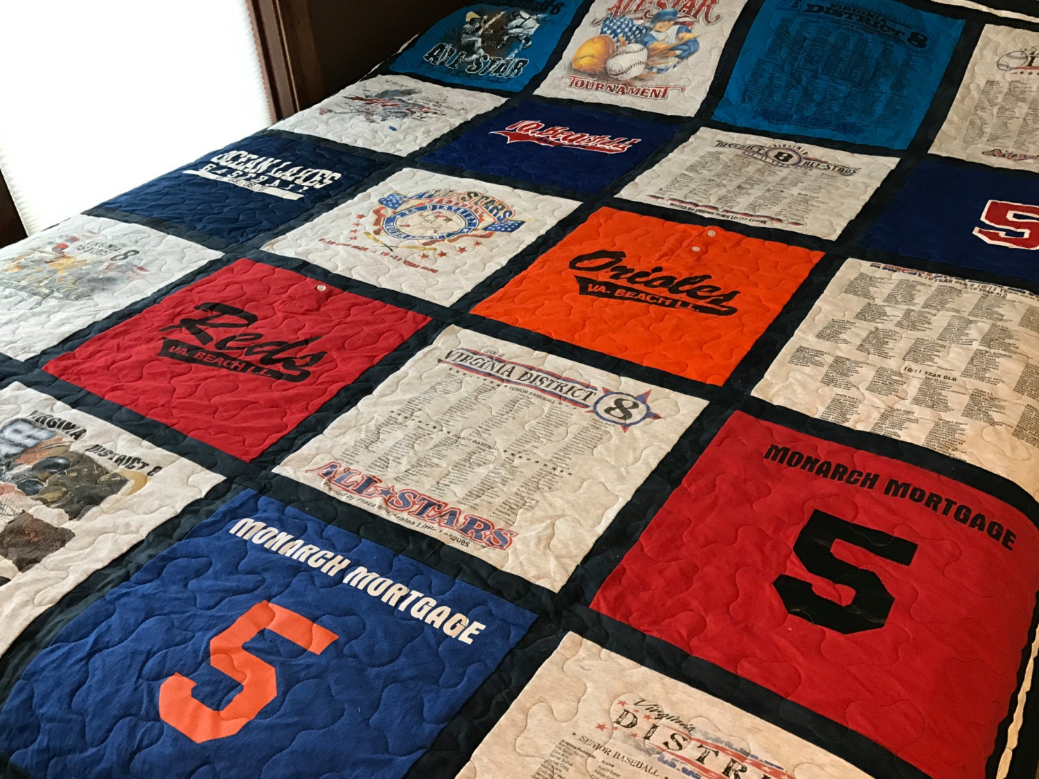 Double Sided Custom Made Tshirt Quilt deposit - Etsy