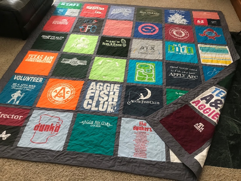 DOUBLE SIDED Custom Made T-shirt Quilt DEPOSIT Only - Etsy