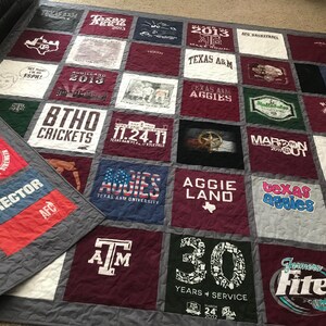 DOUBLE SIDED Custom Made T-shirt Quilt (DEPOSIT Only) - Etsy