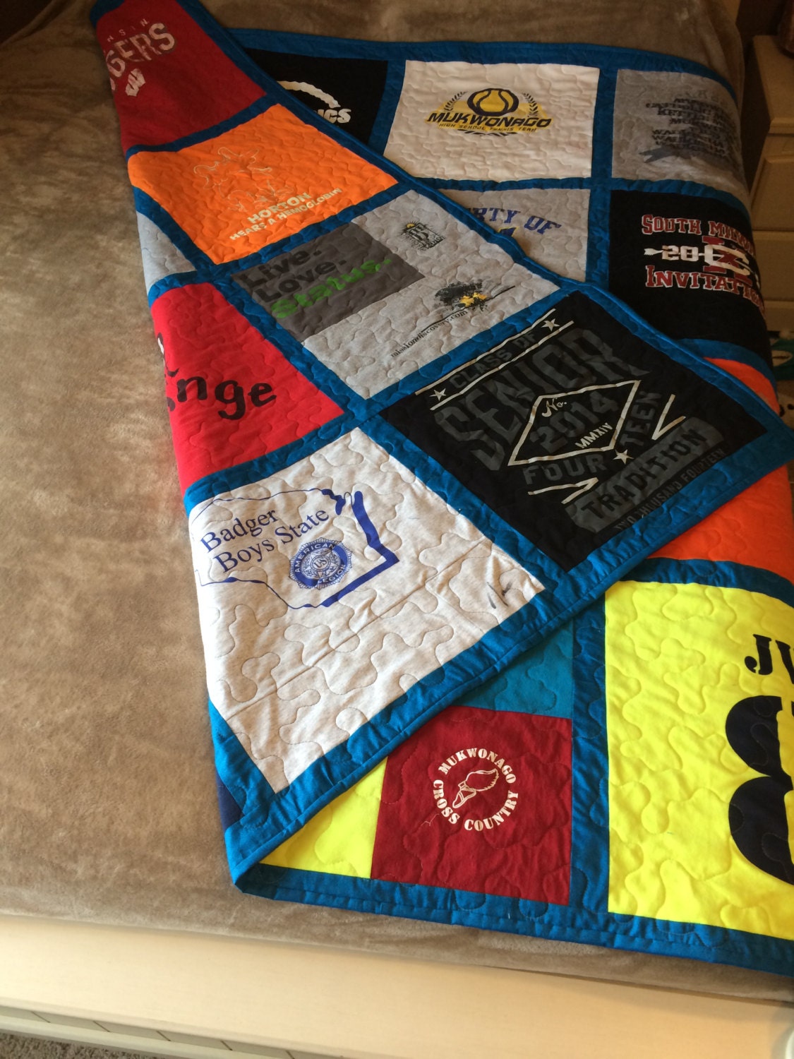 Double Sided Custom Made Tshirt Quilt DEPOSIT - Etsy