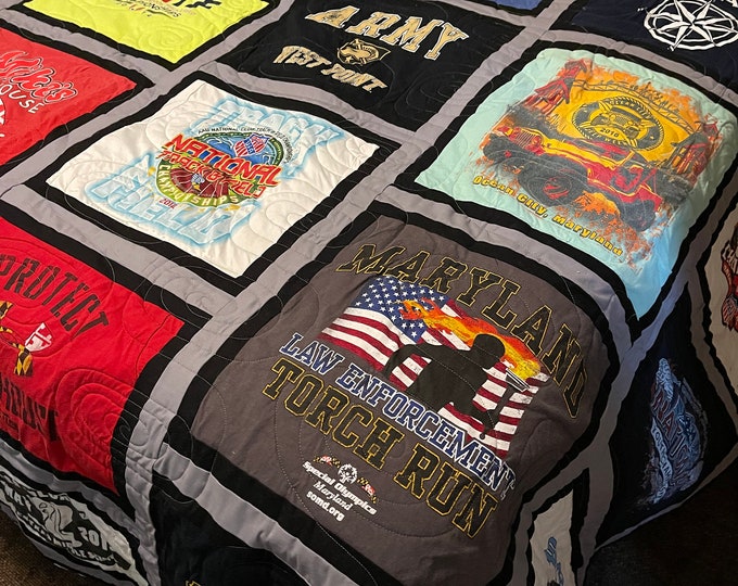 DOUBLE SIDED Tshirt Quilt-custom Made From YOUR Tshirts (deposit) - Etsy