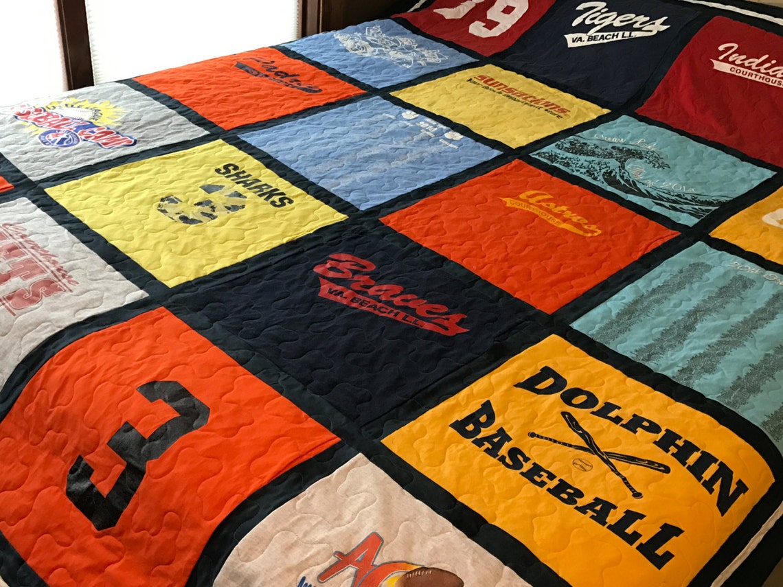 Double Sided Custom Made Tshirt Quilt deposit - Etsy