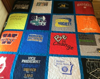 DOUBLE SIDED Tshirt Quilt-custom Made From YOUR Tshirts (deposit) - Etsy