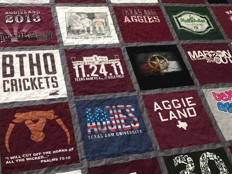 DOUBLE SIDED Custom Made T-shirt Quilt DEPOSIT Only | Etsy