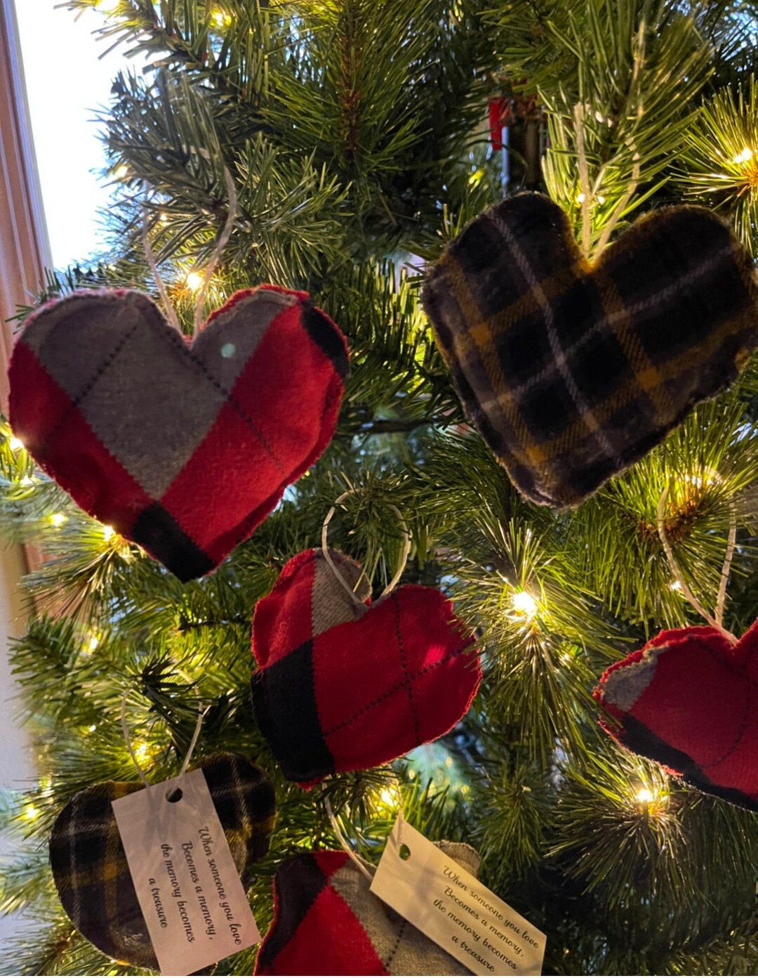 FABRIC Memory Ornament Made From Loved Ones Clothing - Etsy