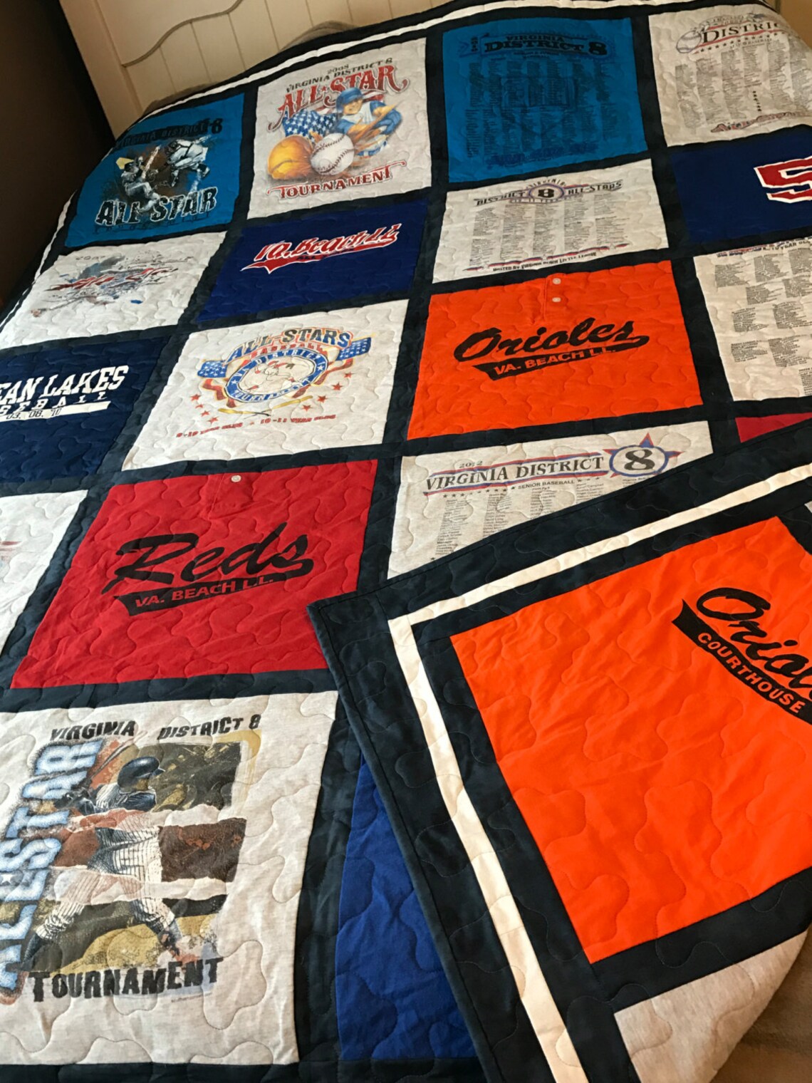 Double Sided Custom Made Tshirt Quilt deposit - Etsy