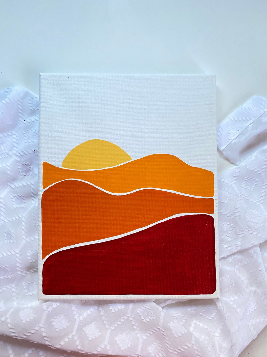Hand Painted Canvas // Sunset // Sunrise // Home Decor - Etsy