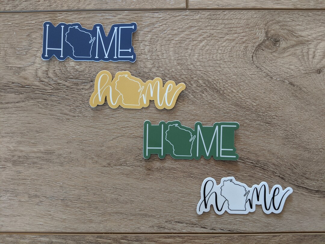 Vinyl Sticker // Wisconsin Home // Water Bottle Sticker // Laptop ...