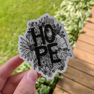 Vinyl Sticker // Hope // Water Bottle Sticker // Laptop Sticker ...