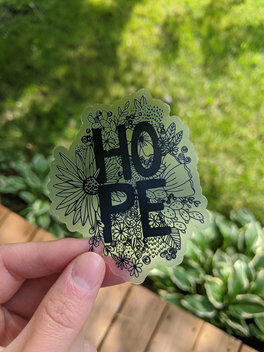 Vinyl Sticker // Hope // Water Bottle Sticker // Laptop Sticker ...