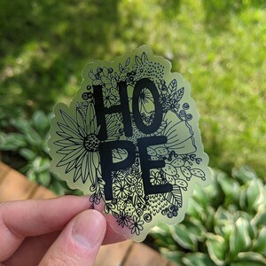 Vinyl Sticker // Hope // Water Bottle Sticker // Laptop Sticker ...