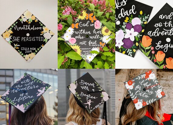 Custom Graduation Cap Topper // Hand Painted Grad Cap // - Etsy