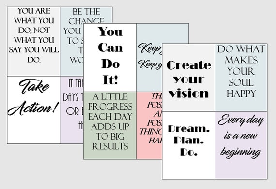 Vision Board Cards Vision Board Kit Vision Board Printable | Etsy