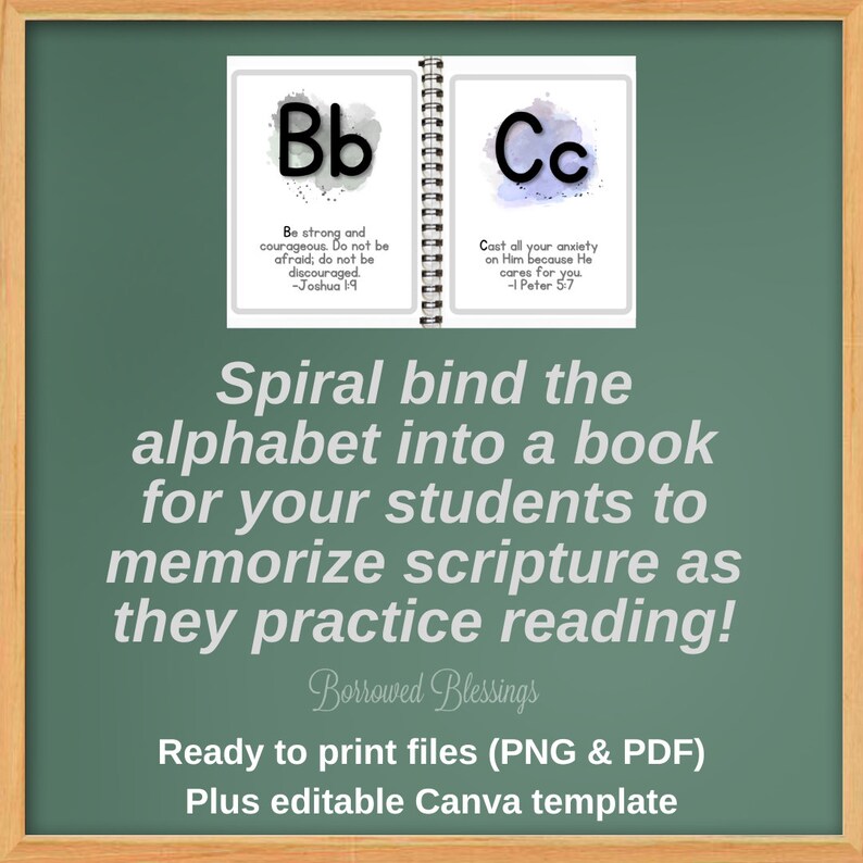 Alphabet Posters With Bible Verses | Printable Designs: PNG & PDF ...