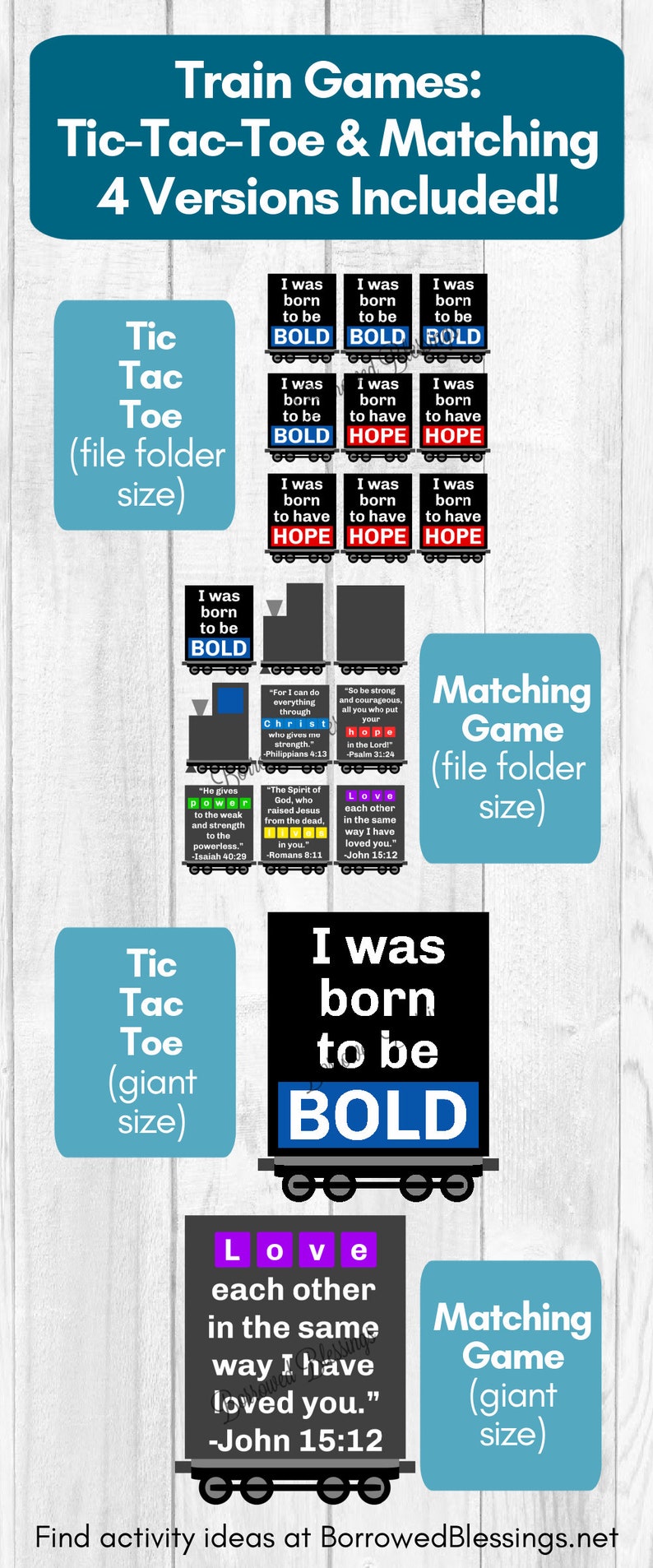 Bible Verse Games Rocky Railway VBS Png Pdf Tic-tac-toe - Etsy