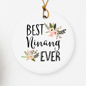 Ninang Ornament / Best Ninang Ever Ornament / Personalized Ninang Gift ...