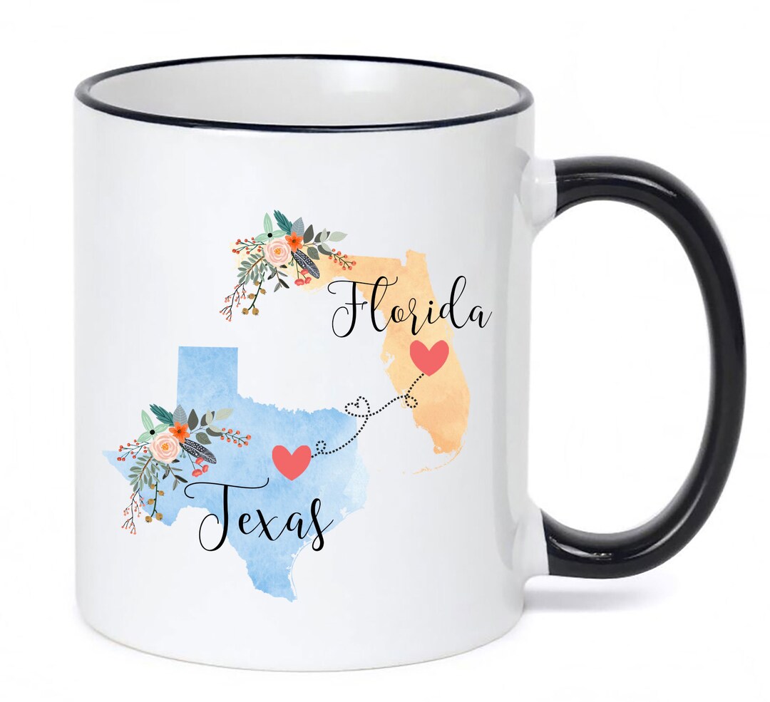 Texas Florida Mug / Florida Texas Mug / Florida to Texas Gift / Texas ...