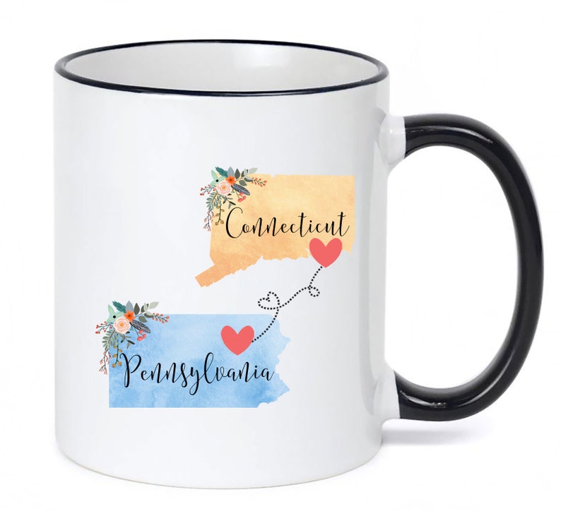 Pennsylvania Connecticut Mug / Connecticut Pennsylvania Gift / - Etsy