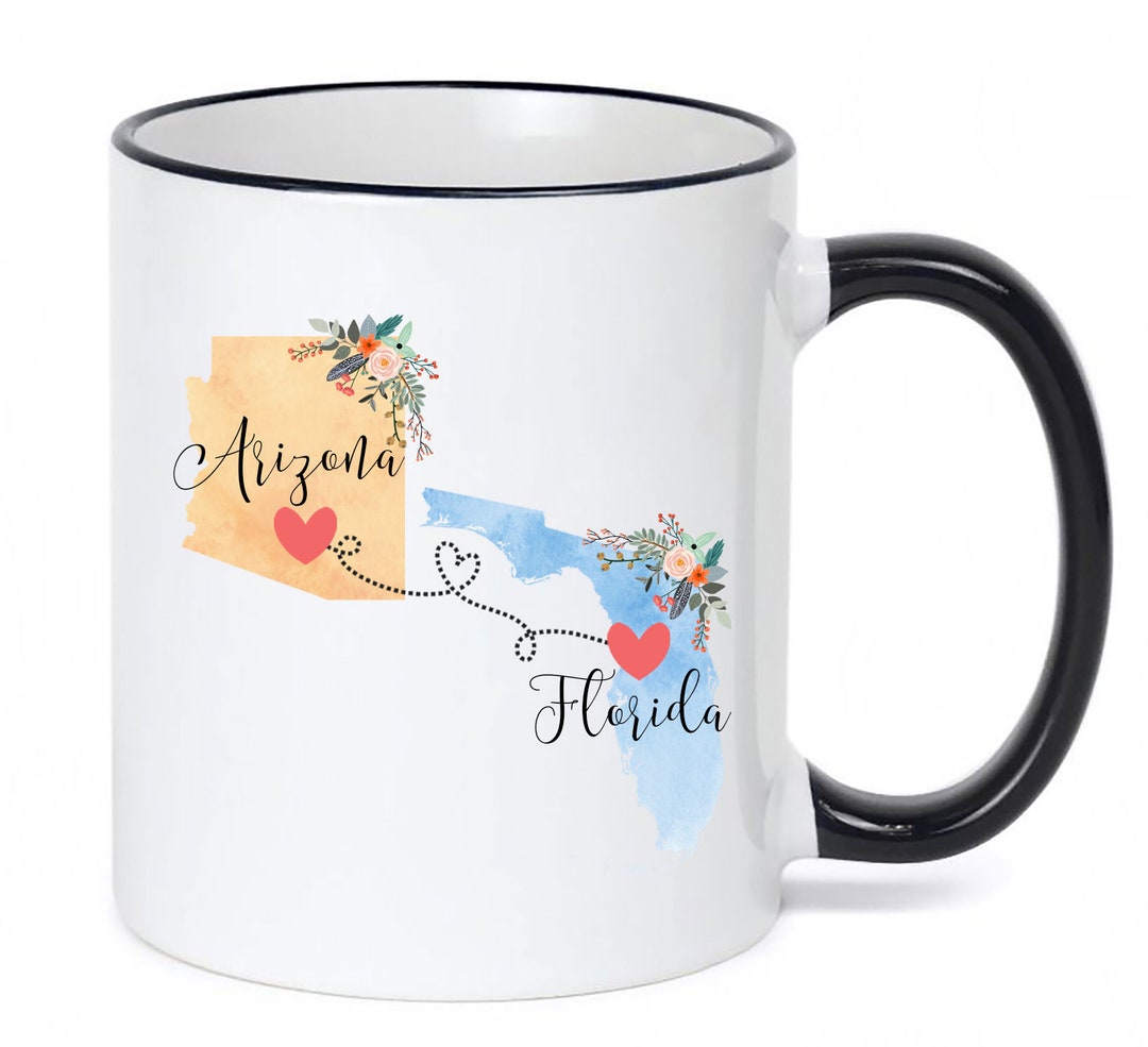 Arizona Florida Mug / Florida Arizona Mug / Arizona to Florida Gift ...