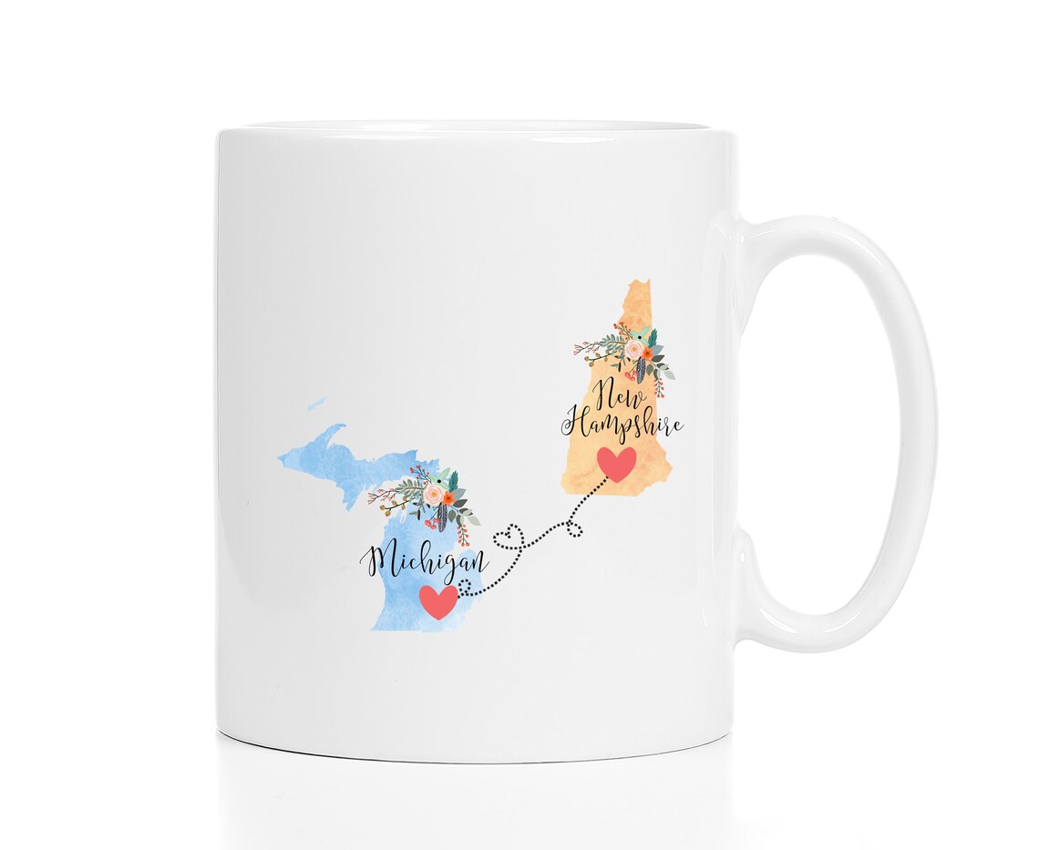 Michigan New Hampshire Mug / New Hampshire Michigan Mug / - Etsy