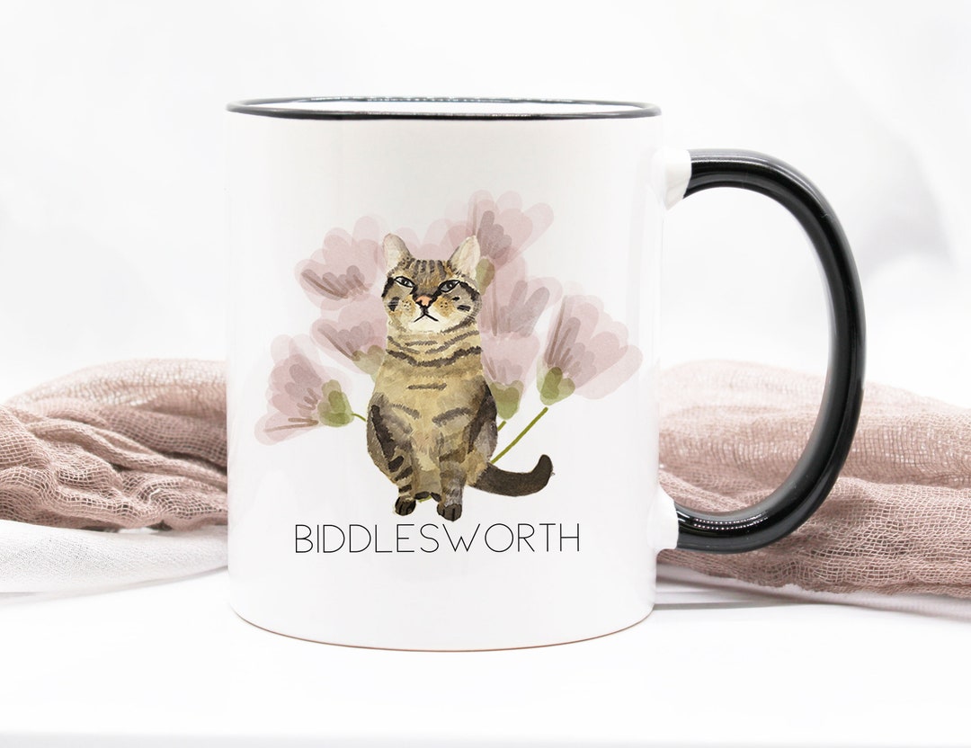 Tabby Cat Mug / Brown Tabby Cat Coffee Mug / Cat Gift / Memorial Cat ...