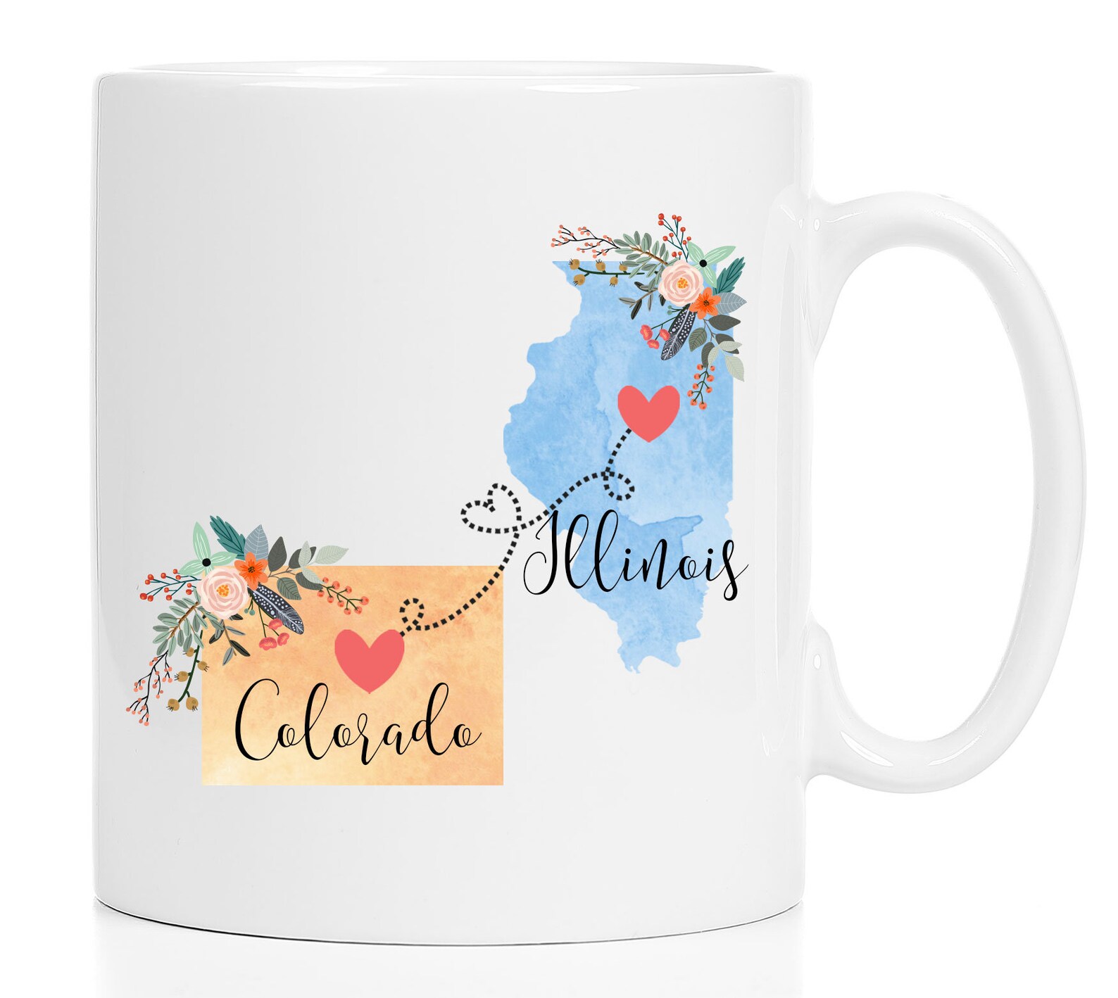 Colorado Illinois Mug / Illinois Colorado Mug / Colorado to - Etsy