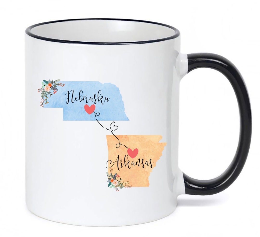 Arkansas Nebraska Mug / Nebraska Arkansas Mug / Arkansas to - Etsy