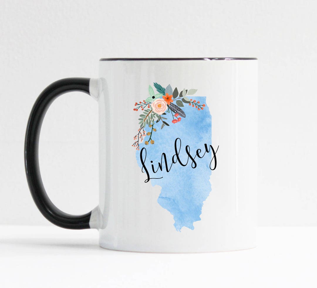 Illinois Mug / Personalized Mug / Custom State Mug / Friend Gift ...