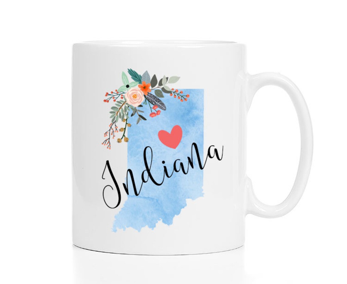 Indiana Mug / Personalized Indiana Gift / Indiana Cup / | Etsy