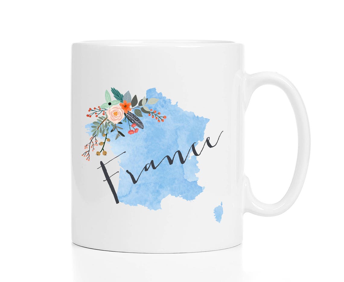 France Mug / Francophile Gift / Personalized France Mug / - Etsy