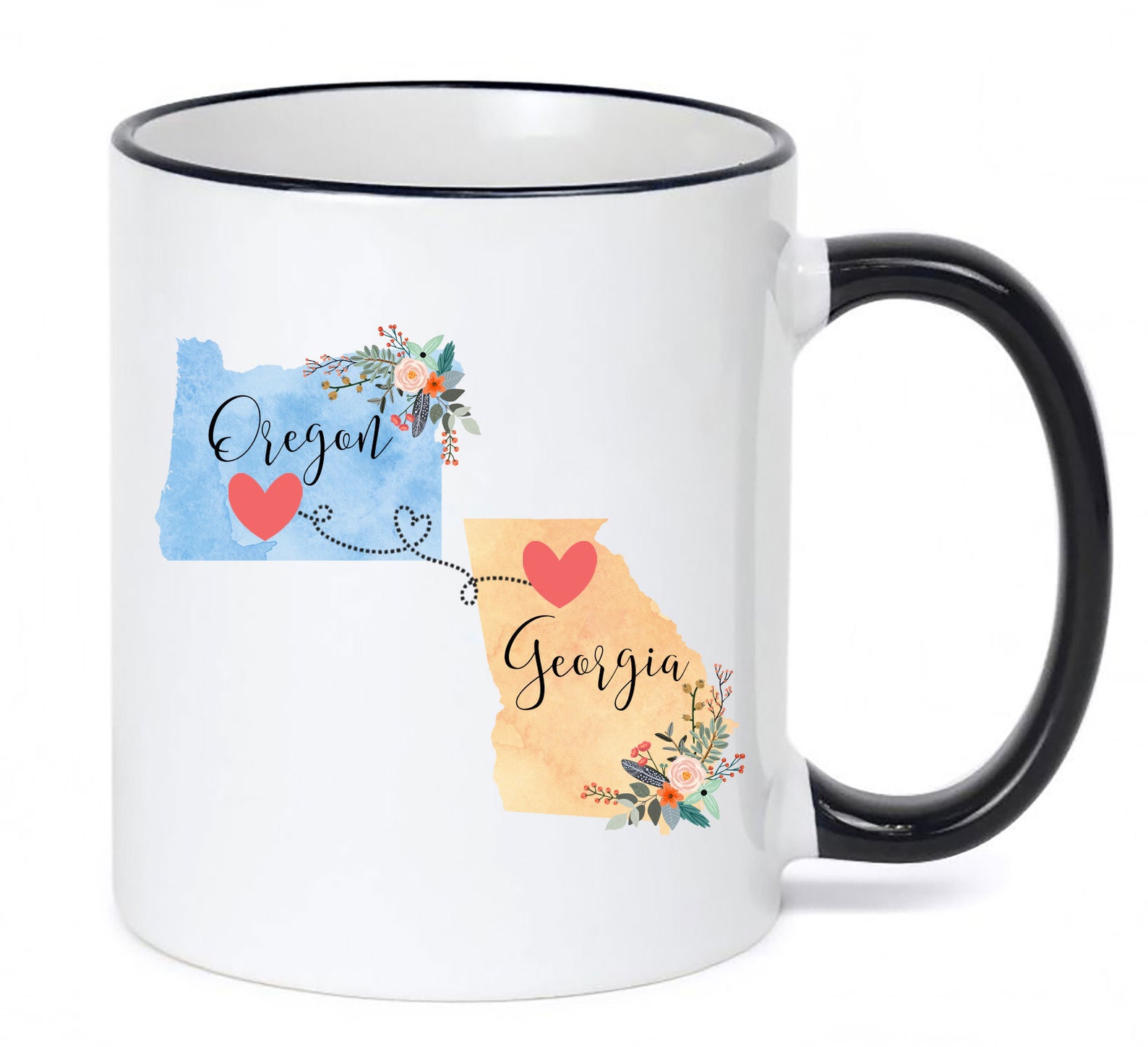 Oregon Georgia Mug / Georgia Oregon Mug / Oregon to Georgia | Etsy