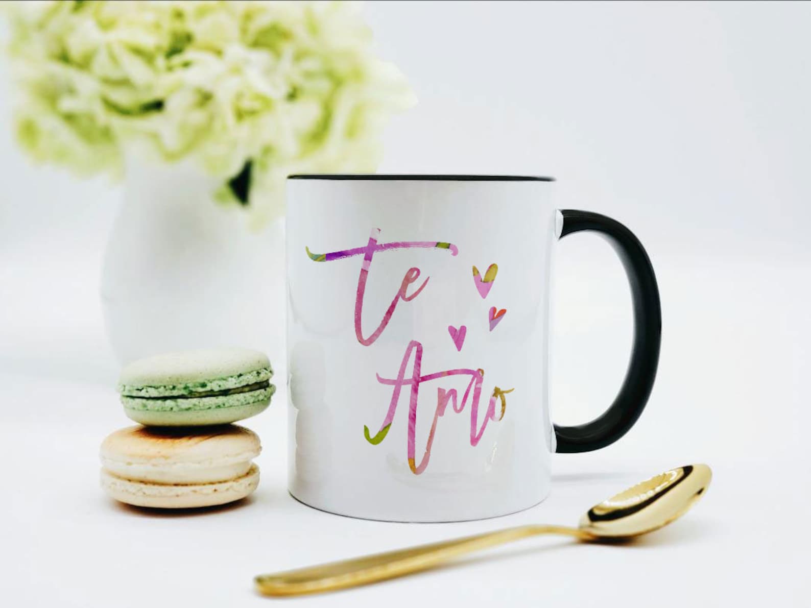 Te Amo Mug / Valentine Gift for Girlfriend / Spanish Mug / Spanish Gift ...