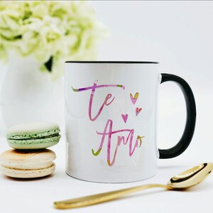 Te Amo Mug / Valentine Gift for Girlfriend / Spanish Mug / Spanish Gift ...
