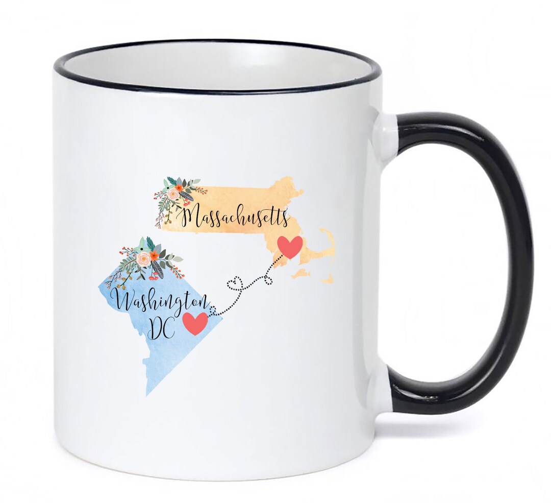 Massachusetts Washington DC Mug / DC MA Mug / Connected States Coffee ...